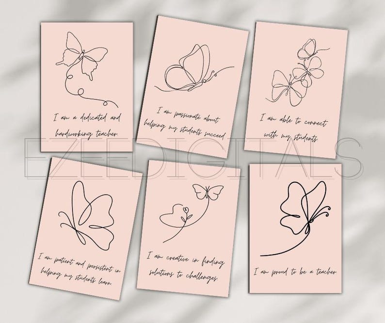 Printable Teacher Positive Affirmation Card Teacher Affirmation Card ...