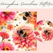Bee Seamless Pattern Honeybee Digital Paper Bees Wallpaper Bee Digital ...