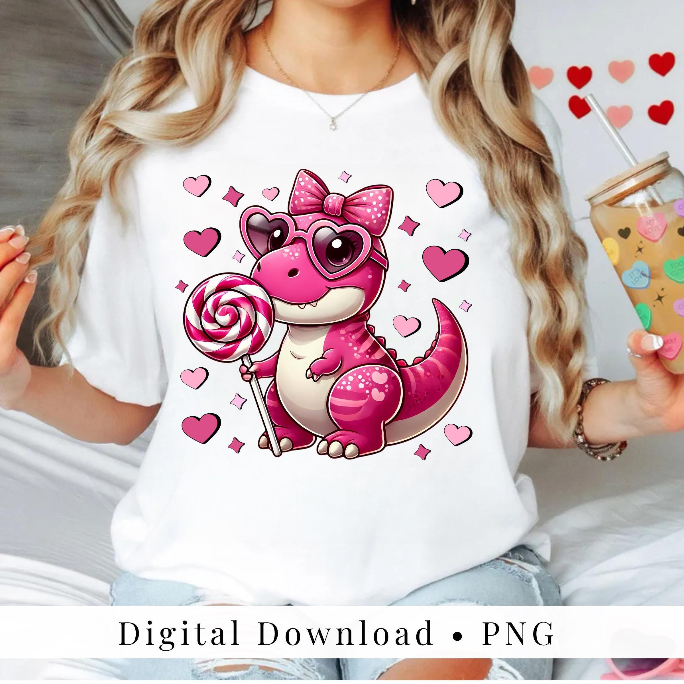 Cute Dinosaur Png Dinosaur Valentines Png Dinosaur Coquette Png ...