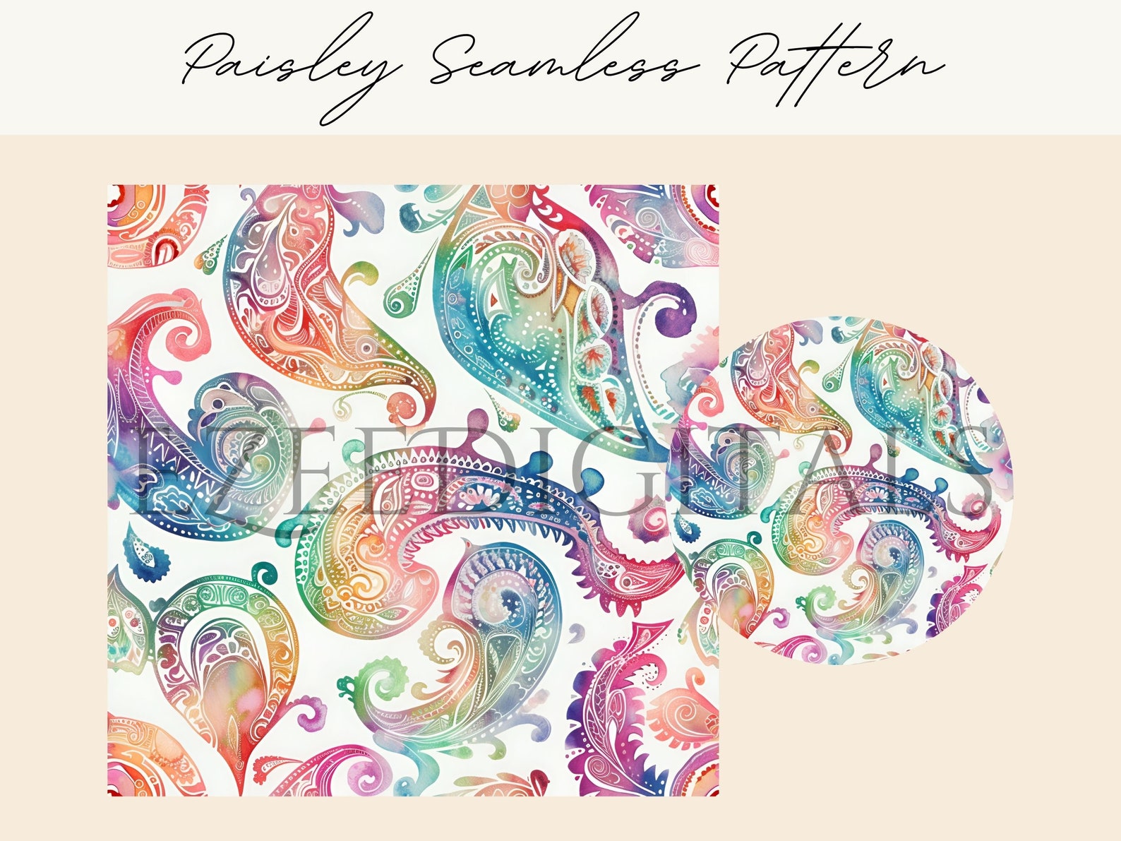 Paisley Seamless Patterns Paisley Digital Paper Paisley Digital Pattern Paisley Digital ...