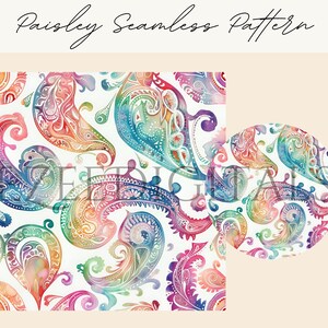 Paisley Seamless Patterns Paisley Digital Paper Paisley Digital Pattern Paisley Digital ...