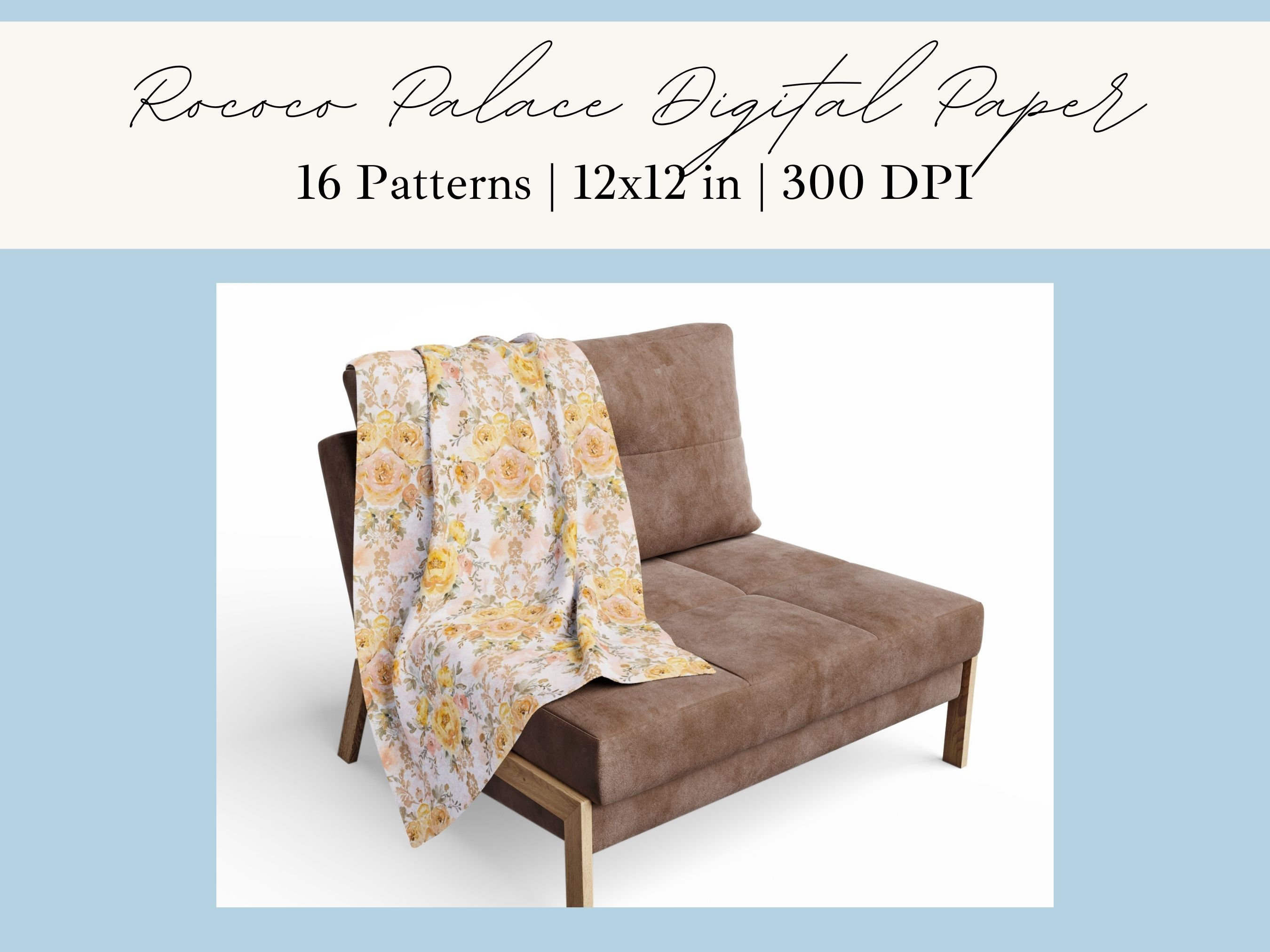 Rococo Palace Digital Paper Rococo Seamless Pattern Rococo Digital ...