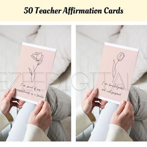 Printable Teacher Positive Affirmation Card Teacher Affirmation Card ...