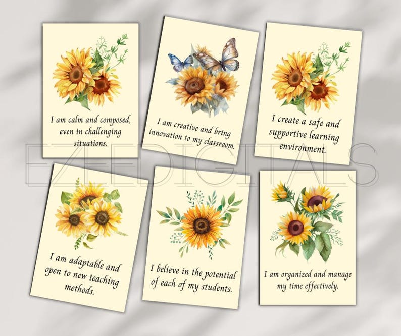 Printable Teacher Positive Affirmation Card Teacher Affirmation Card ...