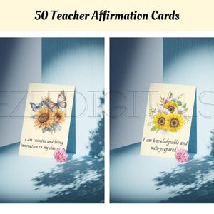 Printable Teacher Positive Affirmation Card Teacher Affirmation Card ...