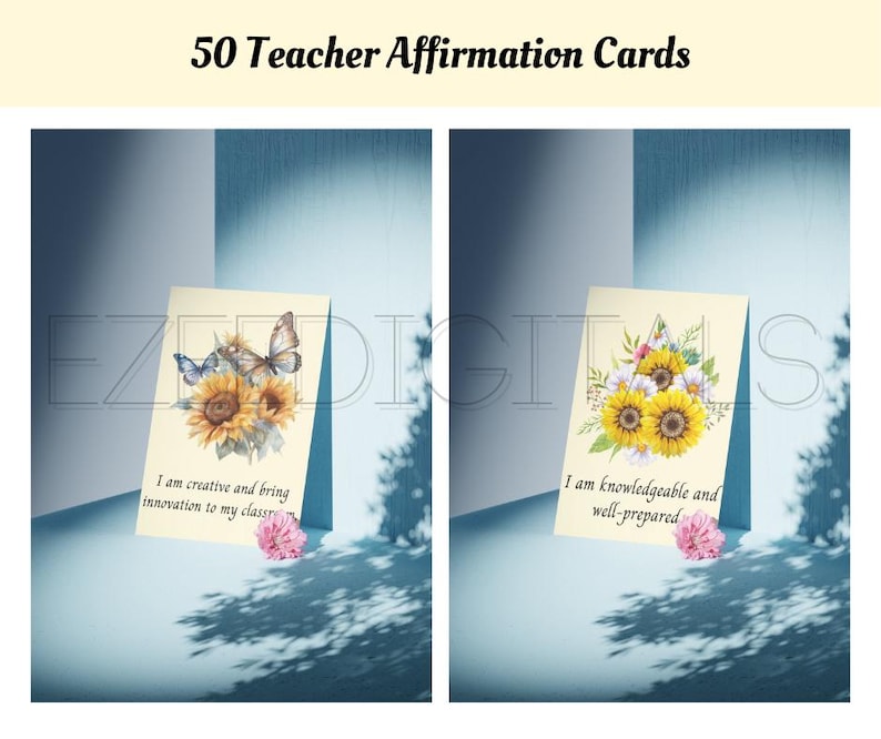 Printable Teacher Positive Affirmation Card Teacher Affirmation Card ...