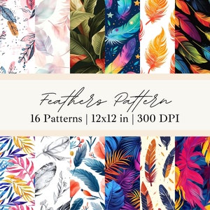 Feather Seamless Pattern Feather Digital Pattern Feathers Pattern ...