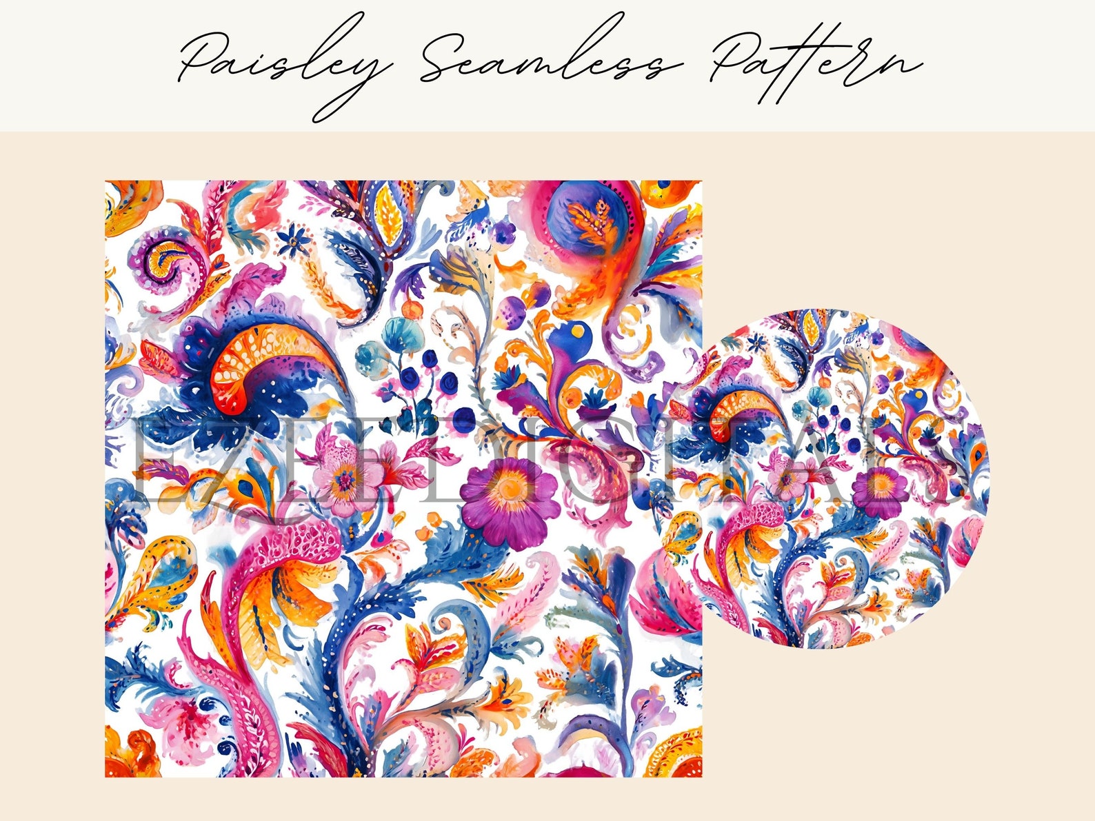 Paisley Seamless Patterns Paisley Digital Paper Paisley Digital Pattern Paisley Digital ...