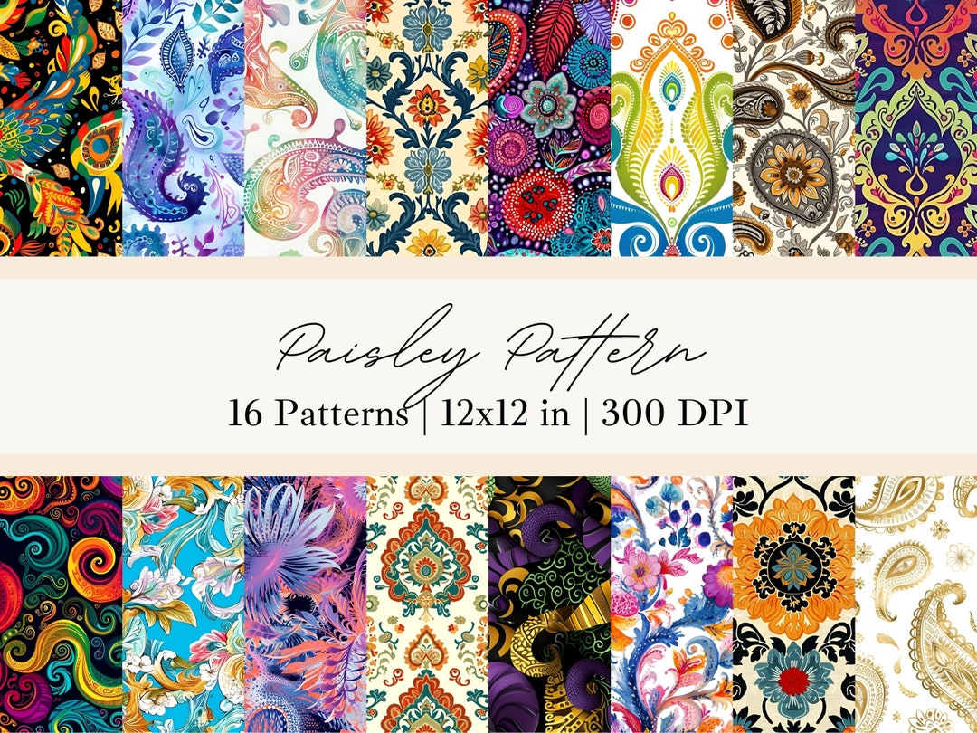 Paisley Seamless Patterns Paisley Digital Paper Paisley Digital Pattern ...