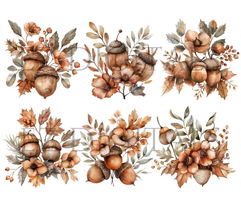 Fall Acorn Clipart Fall Acorn Clip Art Fall Acorn PNG Fall Acorn SVG ...