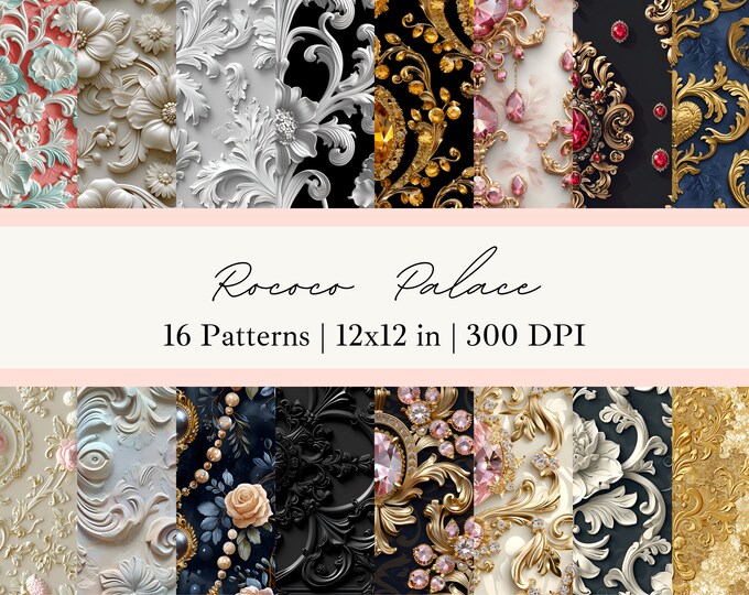 Pink Rococo Fabric Romance by Susie B Designs French Elaborate Baroque ...