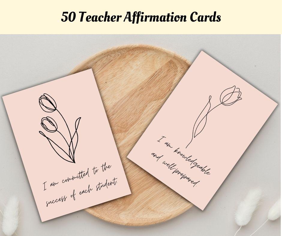 Printable Teacher Positive Affirmation Card Teacher Affirmation Card ...