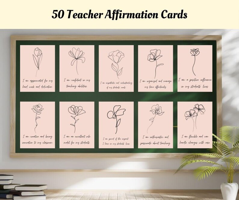 Printable Teacher Positive Affirmation Card Teacher Affirmation Card ...