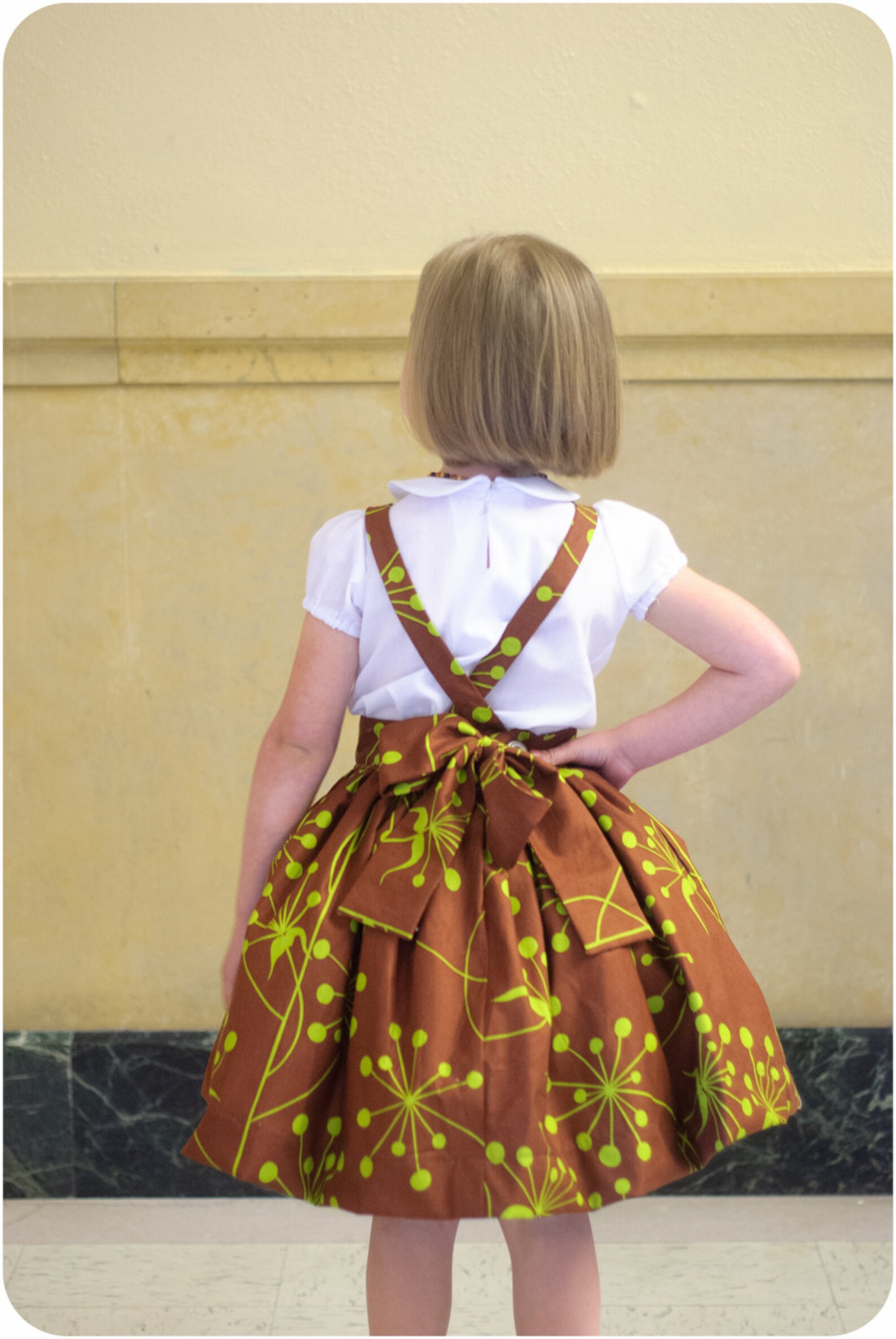 Child Pinafore Dress Sewing Pattern, the Kinderschürze Dress Sized 12mo ...