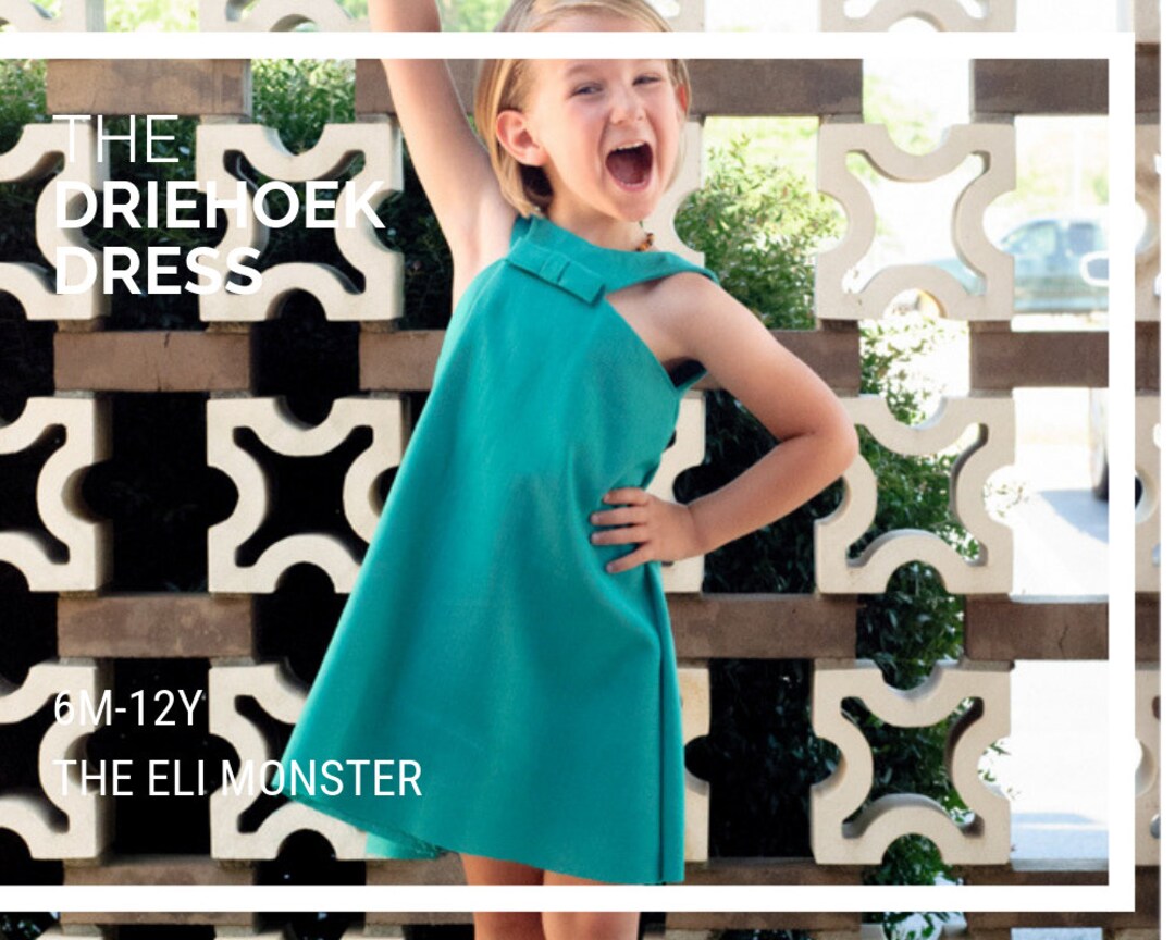 Girl Swing Dress PDF Sewing Pattern, the Driehoek Dress Sized 6mo to ...