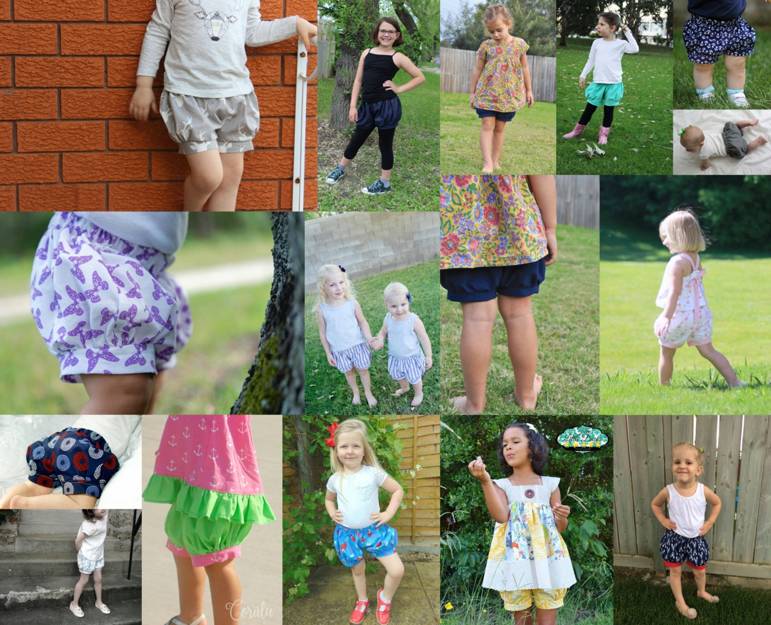 Bubbla Shorts PDF Sewing Pattern, NB-12Y, Girl Shorts Pattern, Child ...