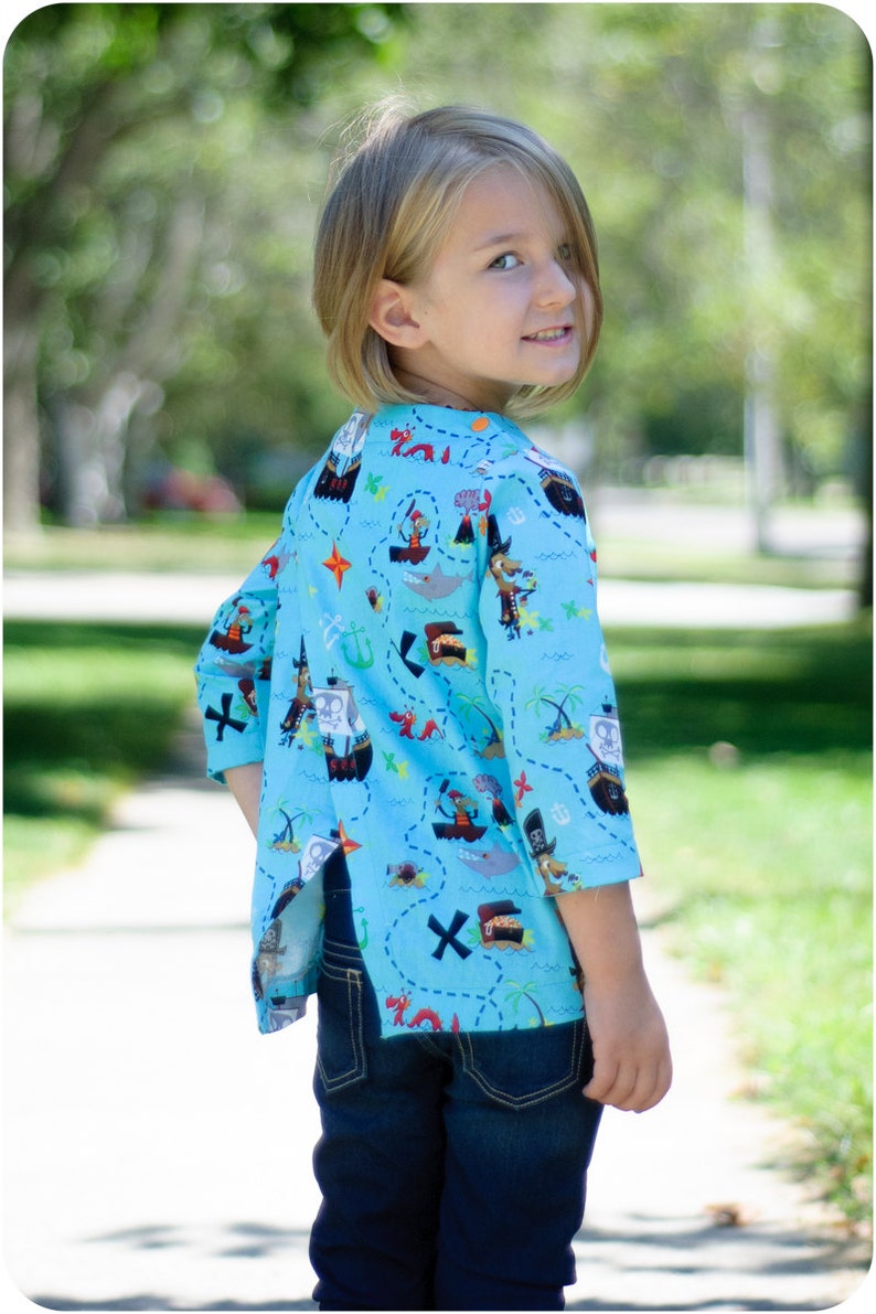 Child Top PDF Sewing Pattern, the Reislust Top Sized 2 to 12y - Etsy