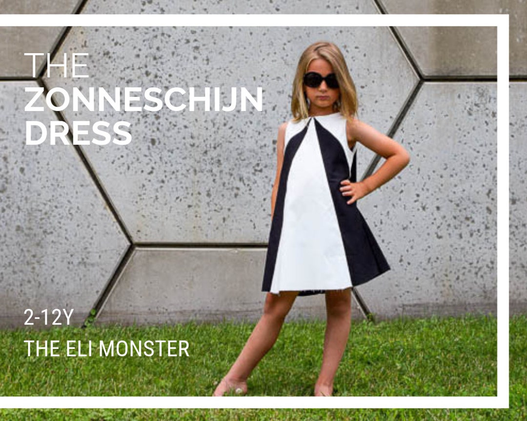 Girl Mod Shift Dress PDF Sewing Pattern, the Zonneschijn Dress Sized 2y ...