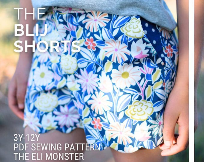 Bubbla Shorts PDF Sewing Pattern, NB-12Y, Girl Shorts Pattern, Child ...