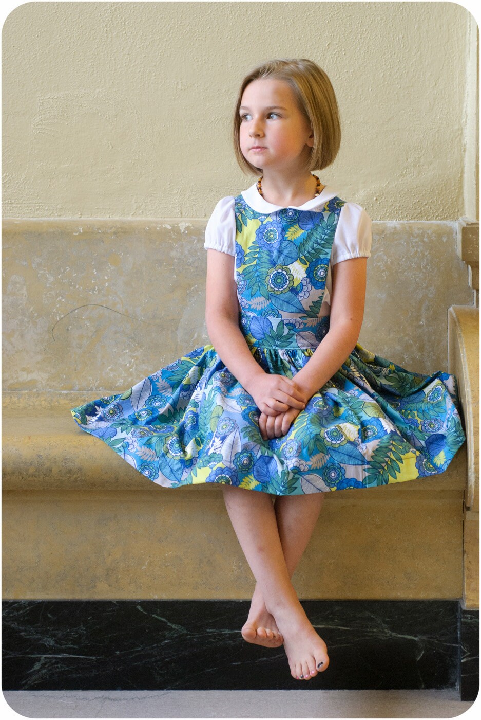 Child Pinafore Dress Sewing Pattern, the Kinderschürze Dress Sized 12mo ...