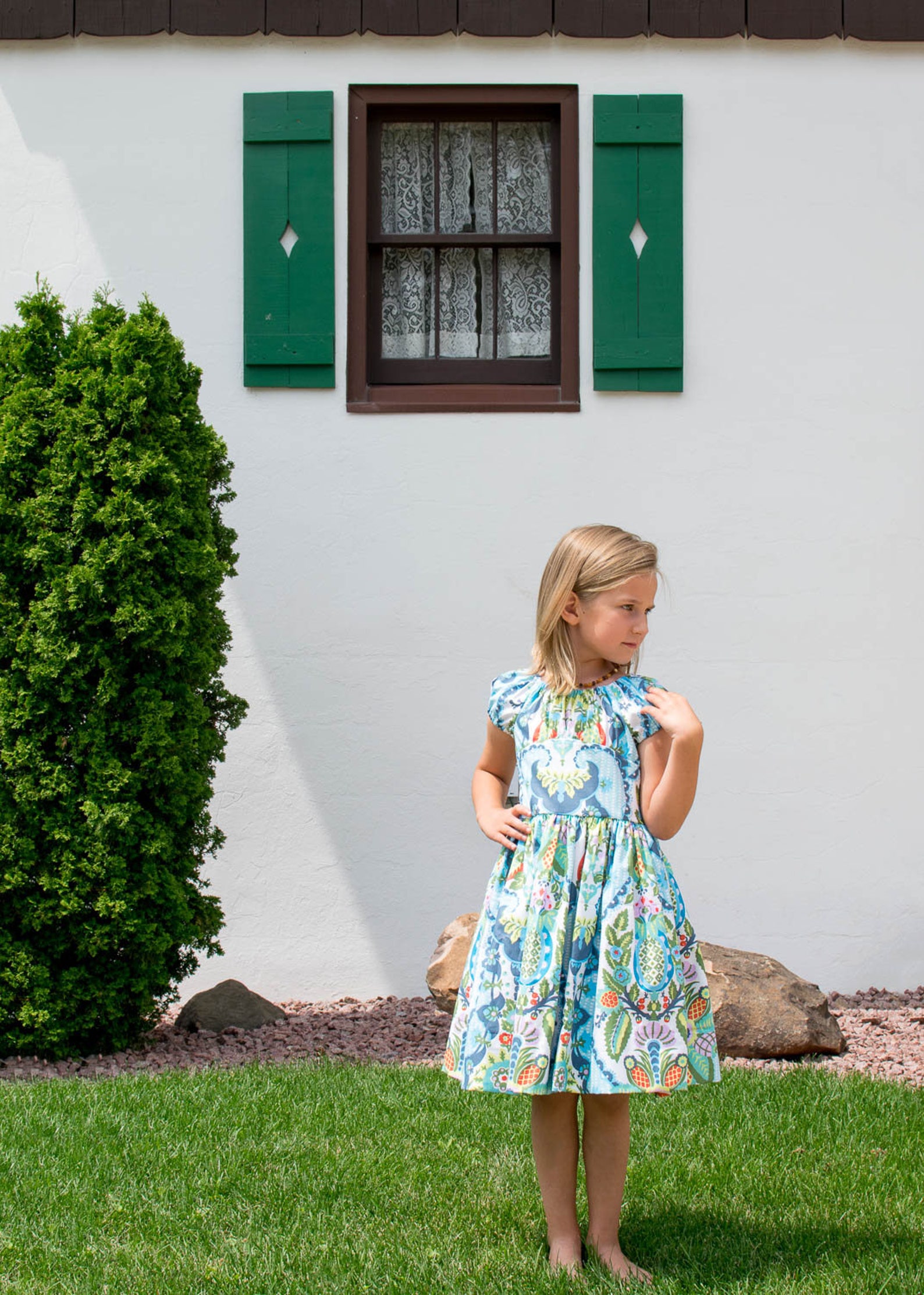 Girl Peasant Dress PDF Sewing Pattern, the Fjell Dress Sized 2y to 12y ...