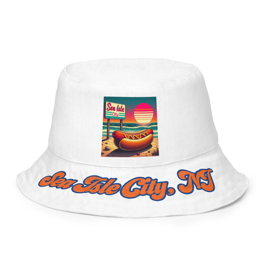 Sea Isle Glizzy Bucket Hat With Text - Etsy