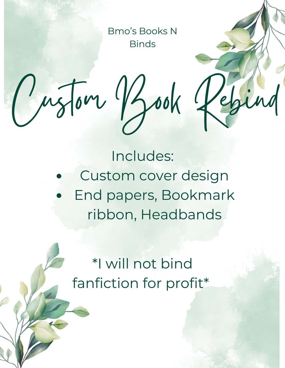 Custom Book Rebind - Etsy