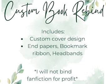 Custom Hardback Book Rebind Your Favorite Paperback - Etsy