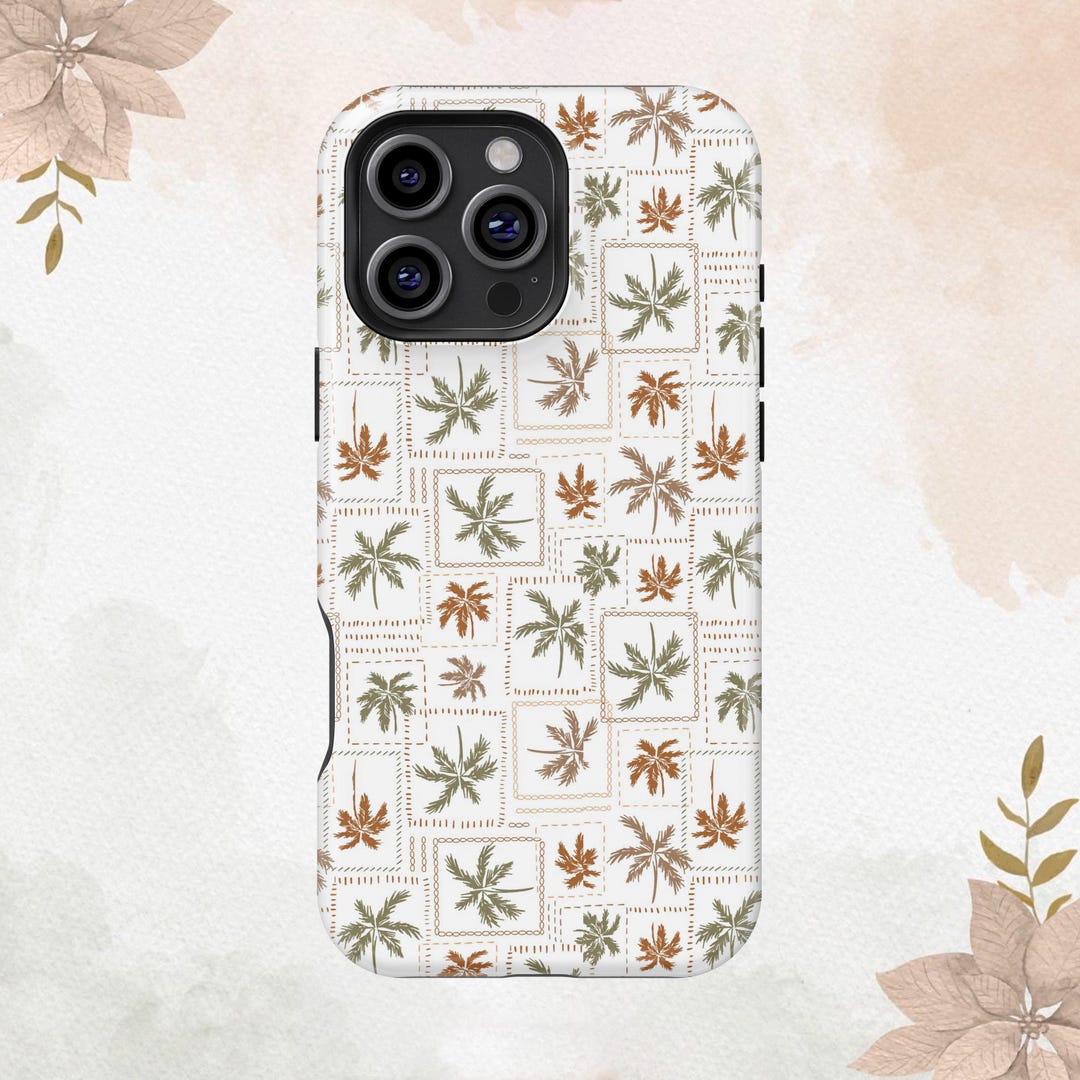 Art Beach Palm Trees Phone Case for iPhone 16 15 14 13 12 11 XS XR 8 ...