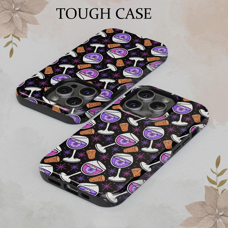 Horror Bloody Goblet Human Eye Phone Case iPhone 16 15 14 13 12 11 Pro ...