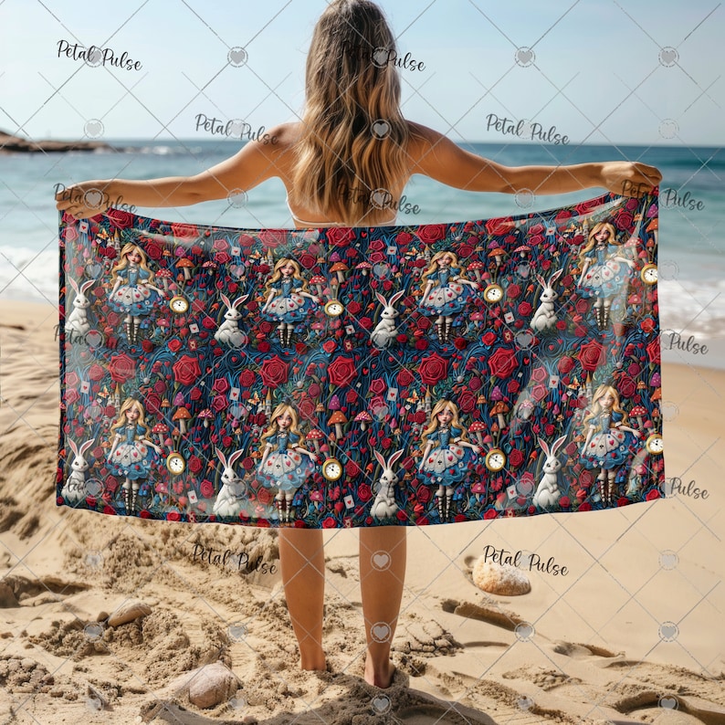 Alice in Wonderland Faux Embroidery Seamless/ Floral Magical Princess ...