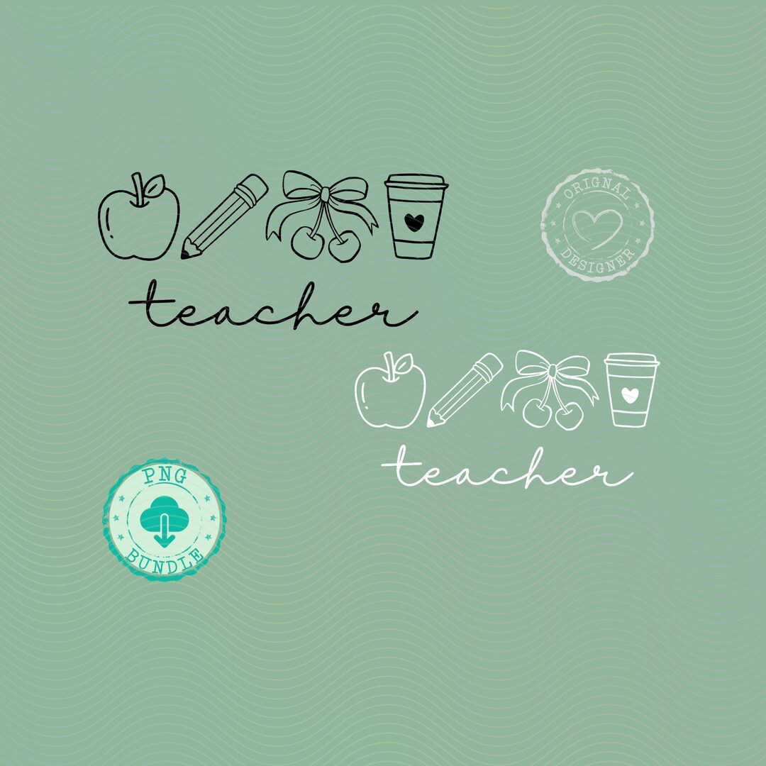 Teacher Png Designs Back to School Png First Day of School Png Teacher ...