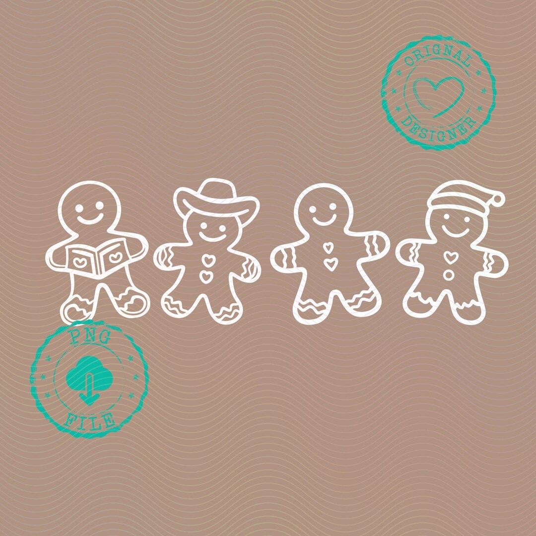 Cowboy Gingerbread Man PNG Western Christmas Clipart for Holiday ...