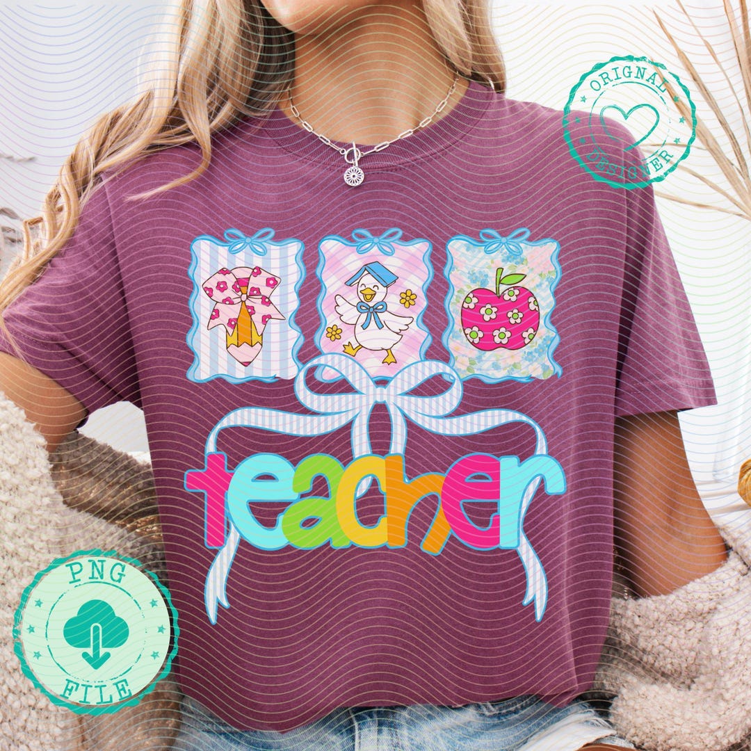 Preppy Teacher Png Preppy Teacher Png Teacher Shirt Design Png Back to ...