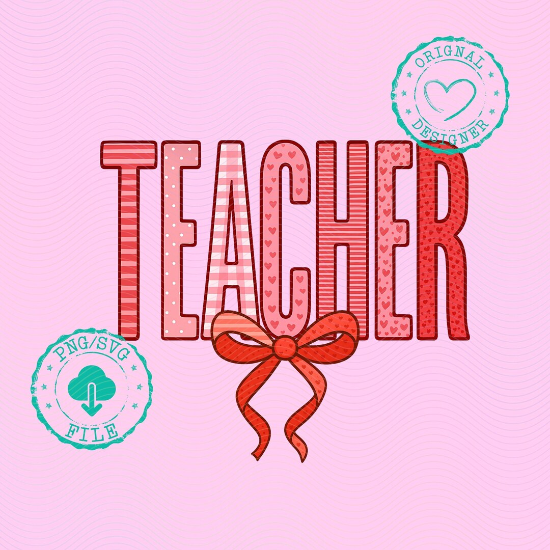 Preppy Teacher PNG Teaching Png, Preppy Coquette Teacher Png Teacher ...