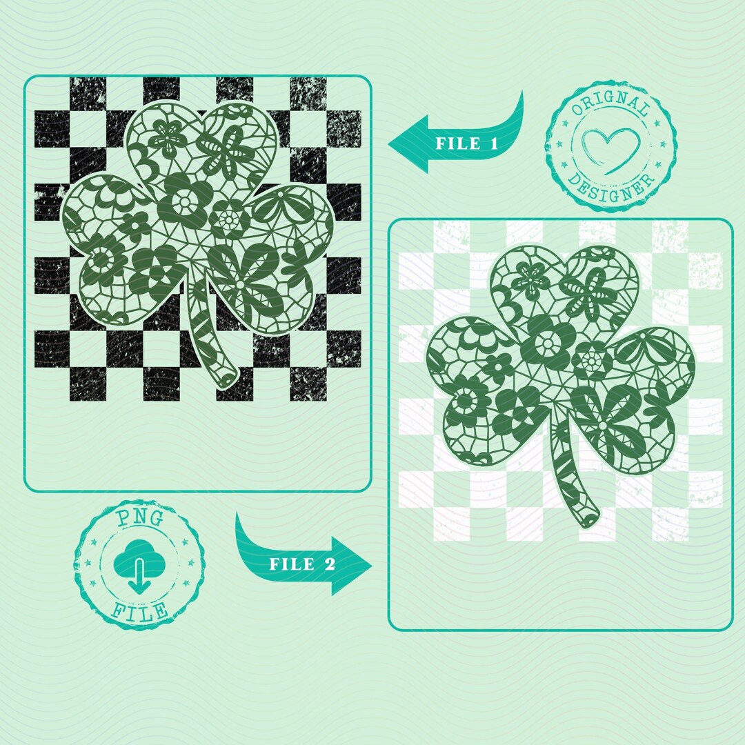 Lace Clover PNG, Coquette St. Patrick's PNG, Lace Shamrock St. Patrick ...