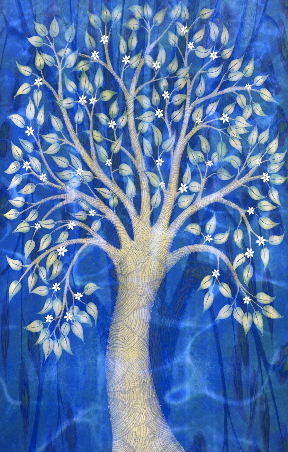 Fine Art Print (digital Collage From Original Paintings): 'blue Chagall ...