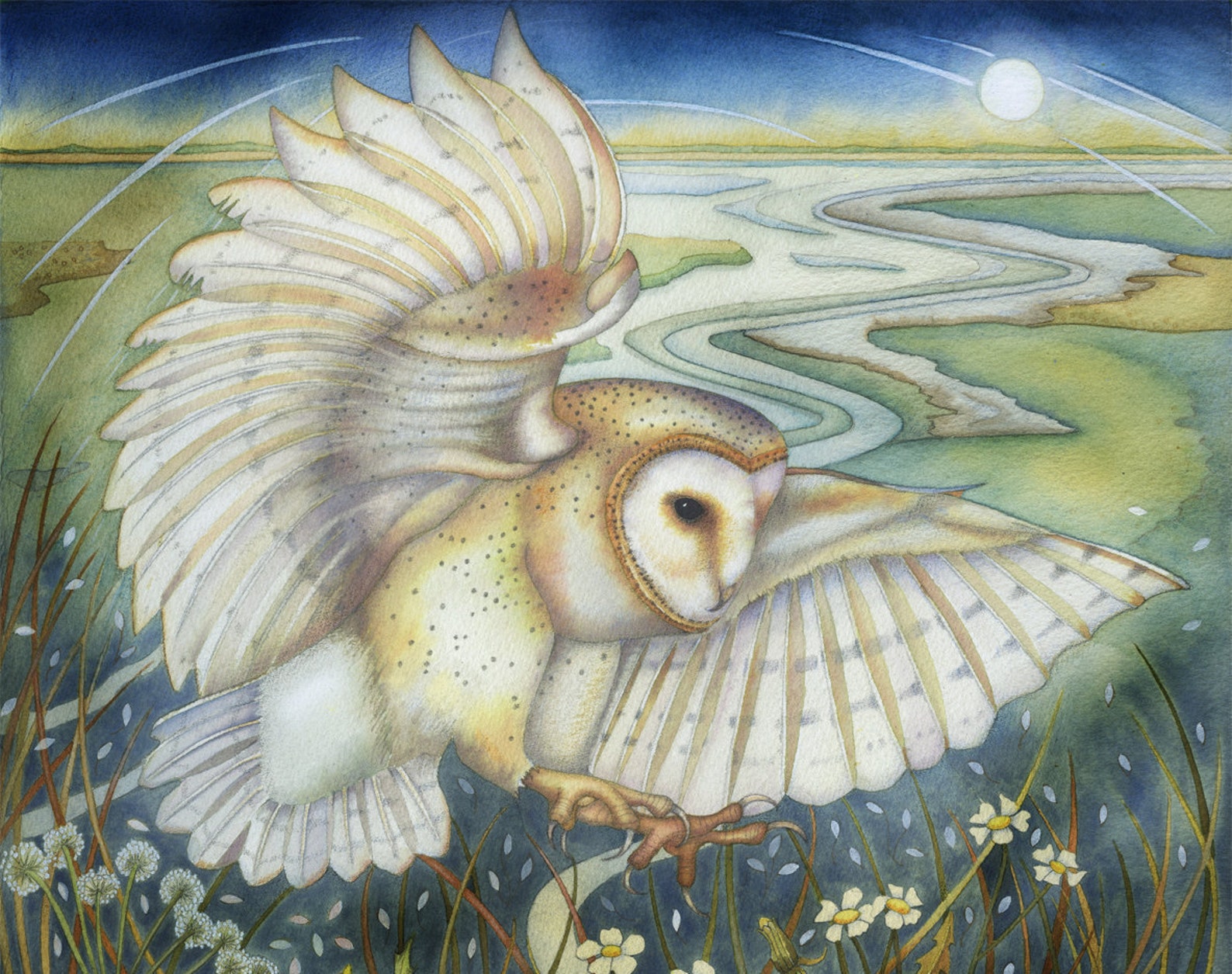 Fine Art Print of an Original Painting: 'ghost Owl'. - Etsy