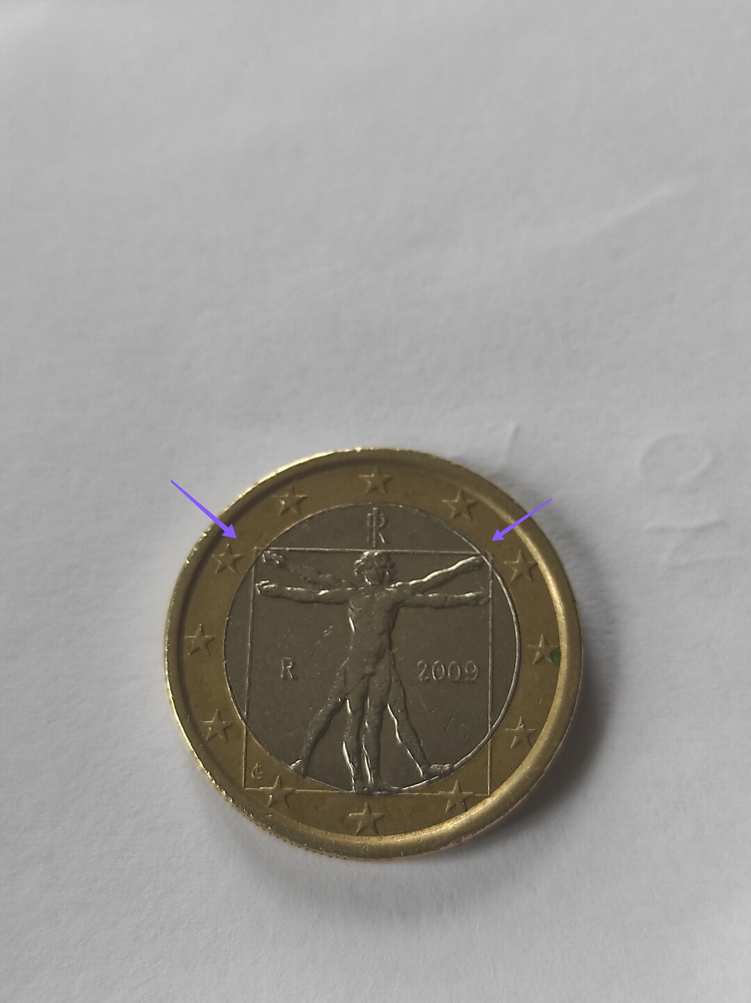 1 Euro Coin Rare Error Defect - Etsy
