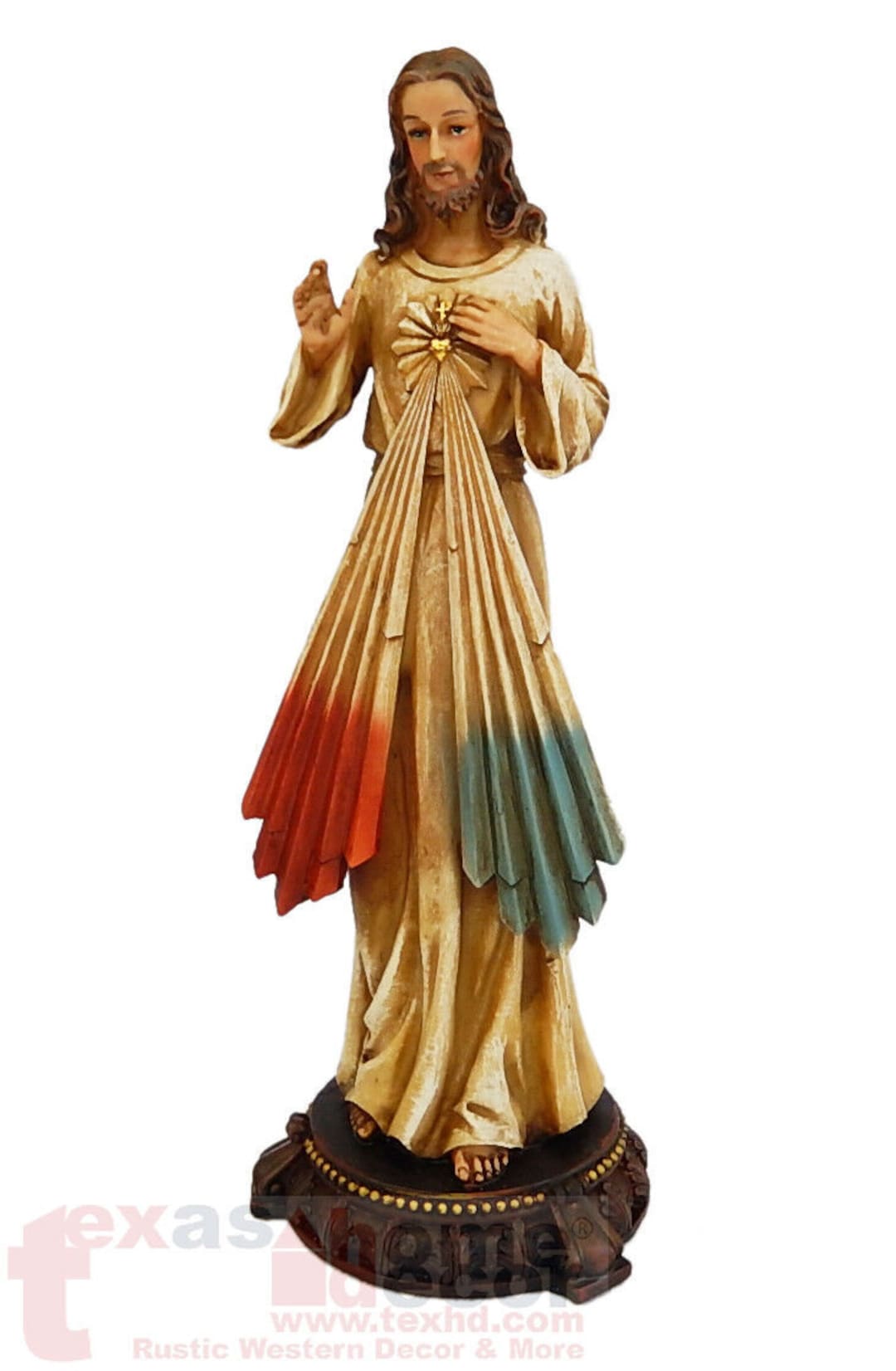 Jesus Christ Christian Figurine Catholic Statue Jesucristo Hand Painted ...