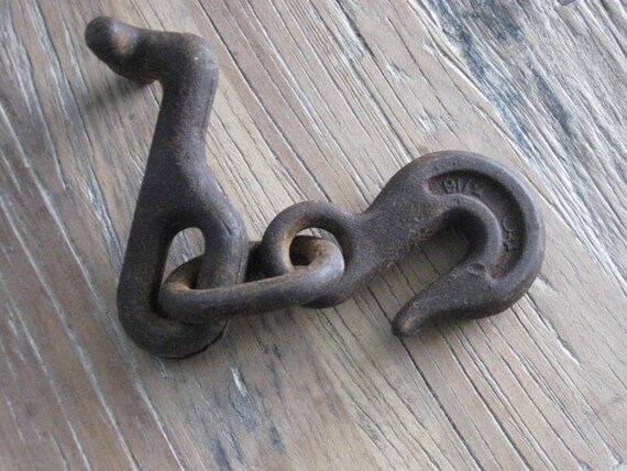 Rusty Cast Iron Tow Hook & Bar Catch Thingy | Etsy