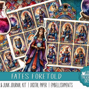 FATES FORETOLD: A Fortune Teller's Folio, Junk Journal Kit, Papercraft ...