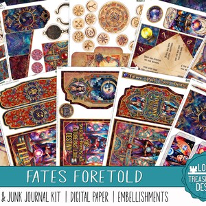 FATES FORETOLD: A Fortune Teller's Folio, Junk Journal Kit, Papercraft ...