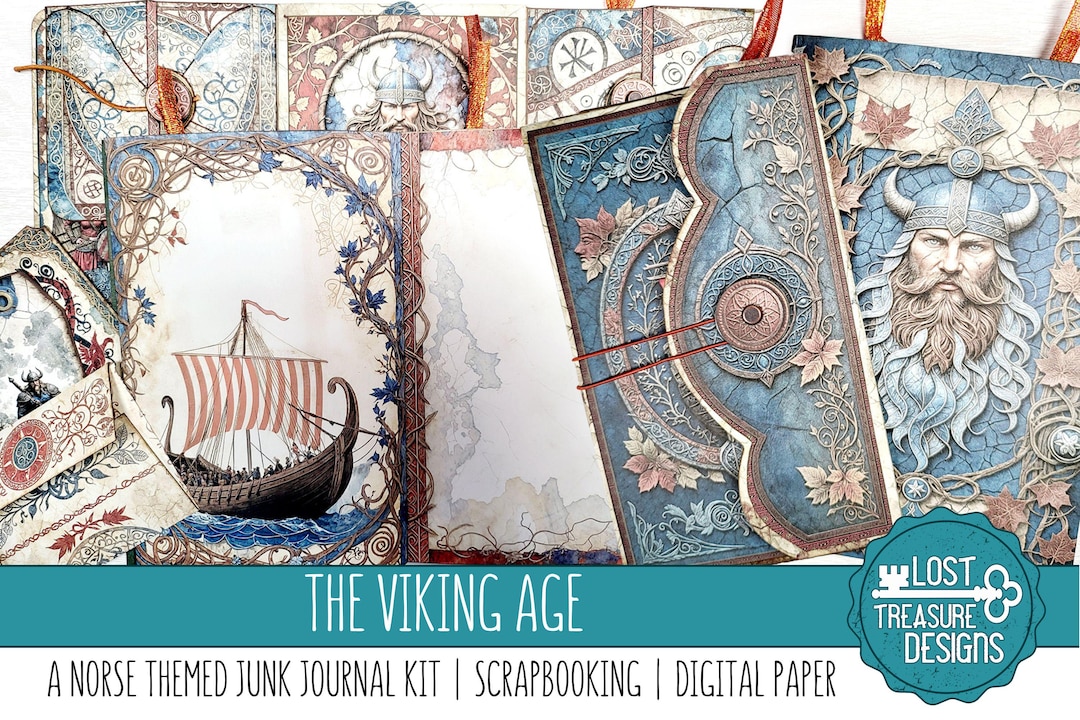 VIKING AGE: A Norse Themed Folio & Junk Journal Kit. Embellishments ...