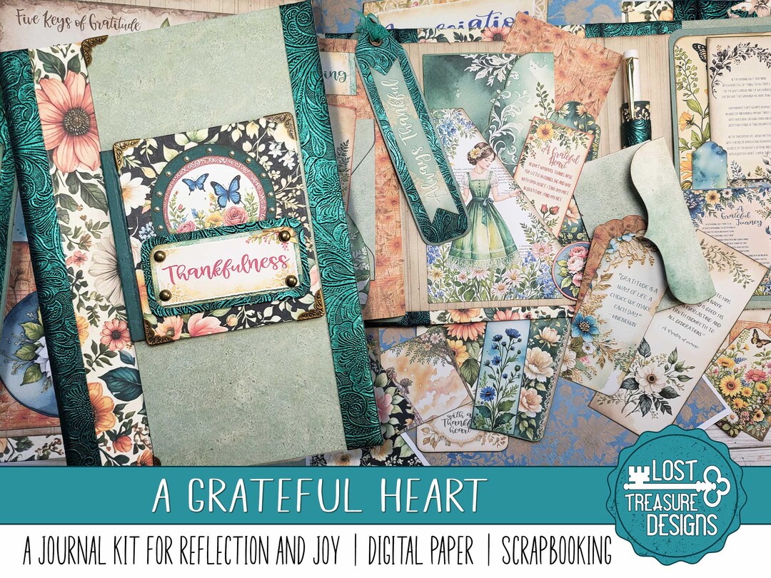 A GRATEFUL HEART: A Journal Kit for Reflection & Joy, Papercraft ...