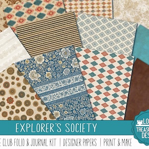 EXPLORER’S SOCIETY: Victorian Adventure Club Folio & Junk Journal Kit ...