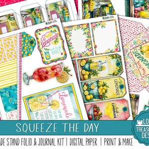 SQUEEZE THE DAY a Lemonade Stand Folio & Journal Kit, Papercraft ...