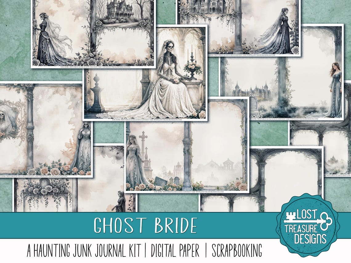 GHOST BRIDE: A Haunted Folio & Junk Journal Kit, Embellishments ...