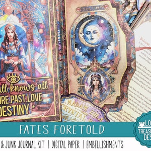 FATES FORETOLD: A Fortune Teller's Folio, Junk Journal Kit, Papercraft ...
