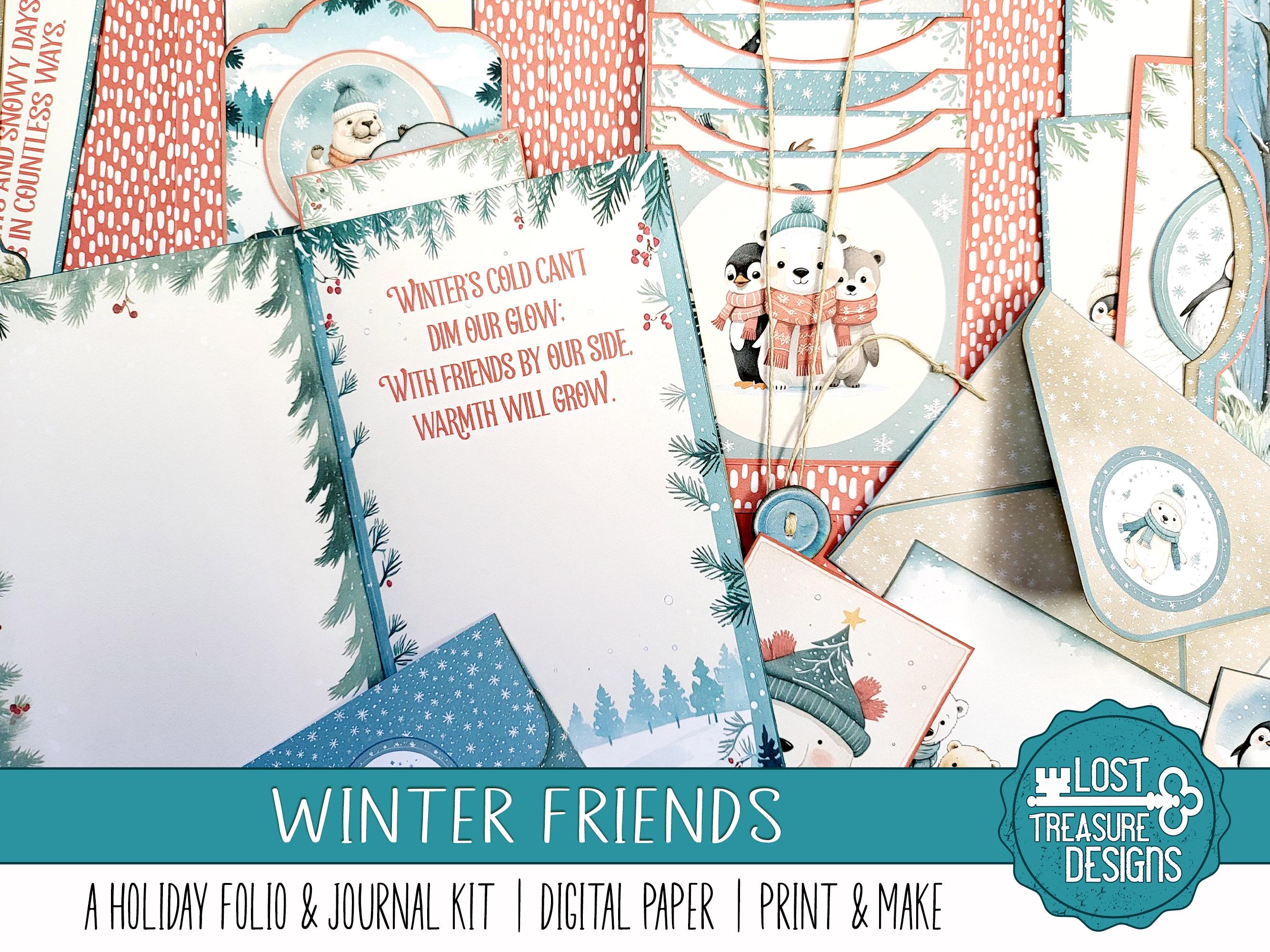 WINTER FRIENDS: A Holiday Folio & Junk Journal Kit, Papercraft ...